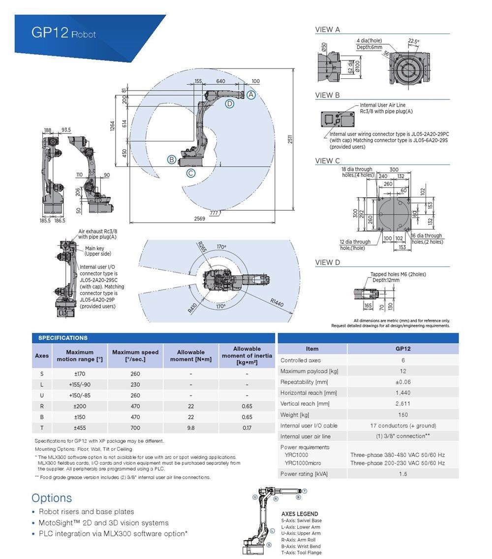 GP12 高速多功能机器人_工业机器人_产品_中国AGV网(www.chinaagv.com)_AMR网-专业智能地面移动机器人门户网站！